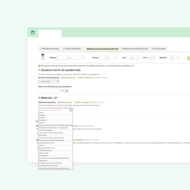 Concrete EPD Generator | One Click LCA